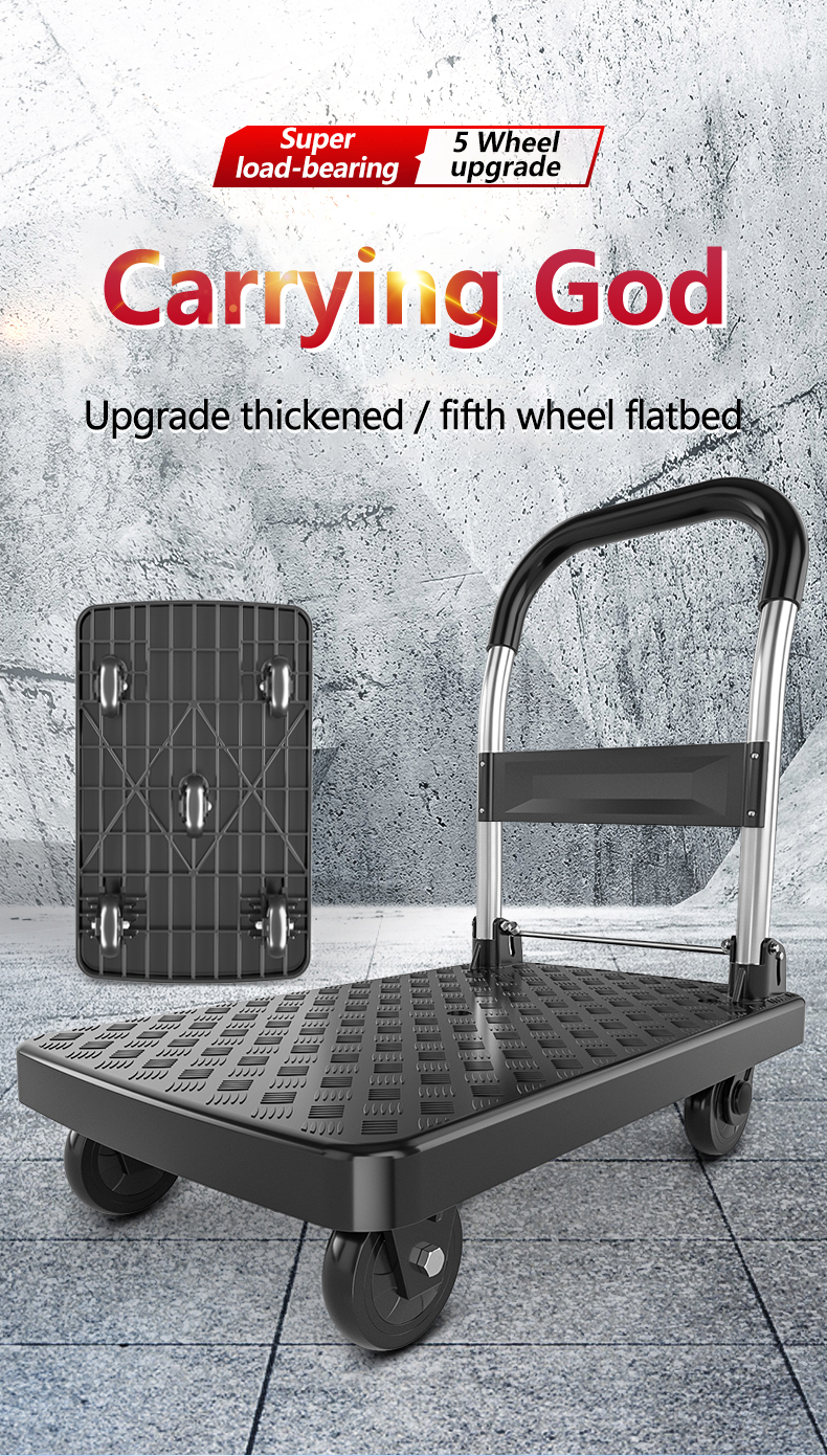 MONKEY Hand Truck Platform Trolley Push Cart Trolley Flat Bed portable ...