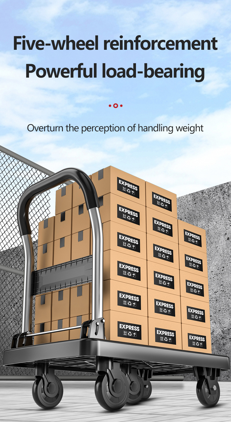 MONKEY Hand Truck Platform Trolley Push Cart Trolley Flat Bed portable ...