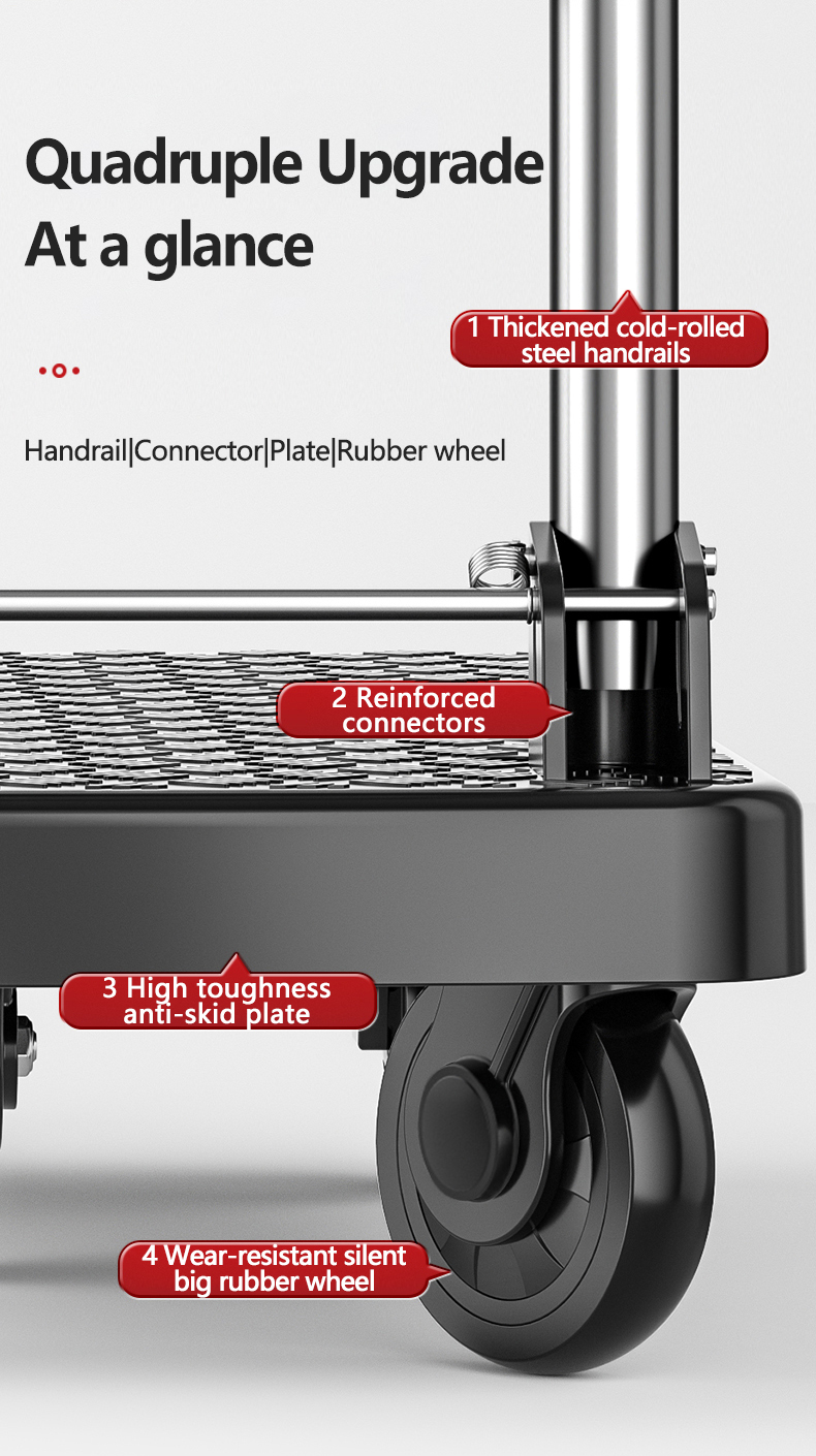 MONKEY Hand Truck Platform Trolley Push Cart Trolley Flat Bed portable ...