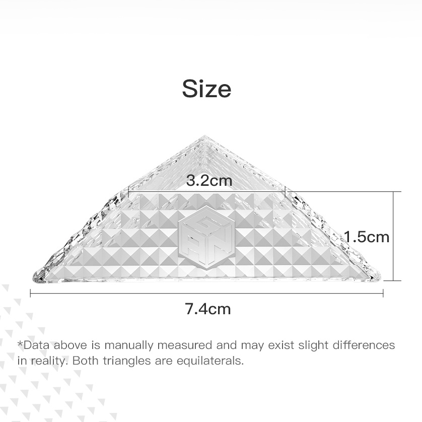 GAN CUBE Triangle Transparent Stand 2x2 3x3 4x4 GAN Speed cube Display stand Bracket base ...
