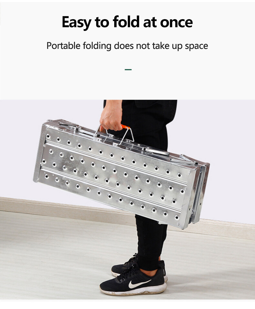 Height Adjustable Folding Ladder Platform - Portable Scaffolding Mobile ...