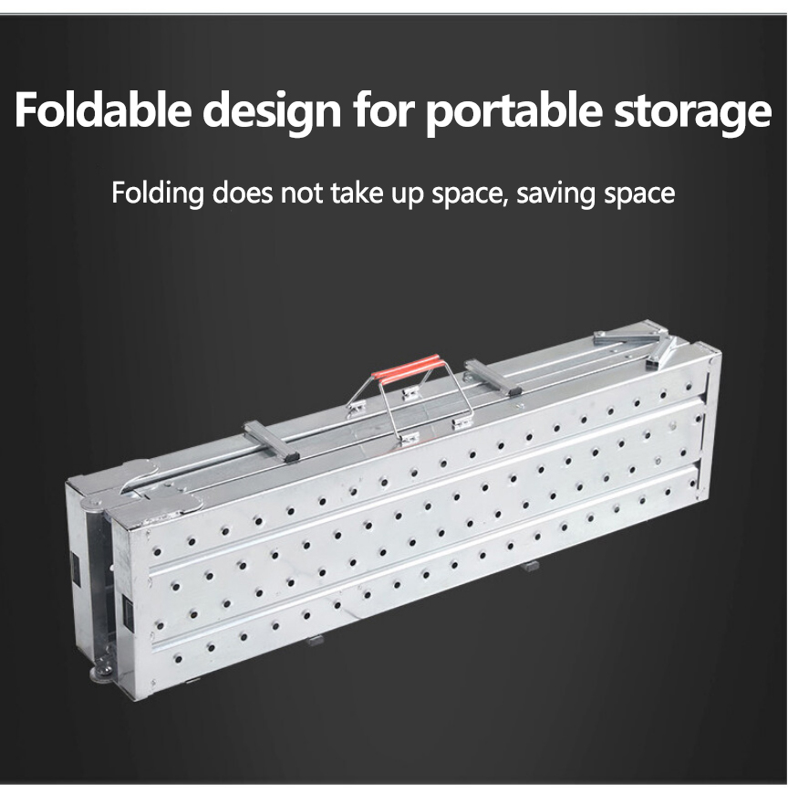 Height Adjustable Folding Ladder Platform - Portable Scaffolding Mobile ...