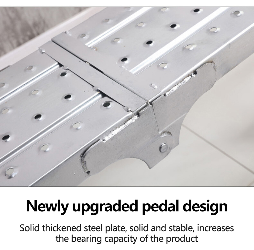 Height Adjustable Folding Ladder Platform - Portable Scaffolding Mobile ...