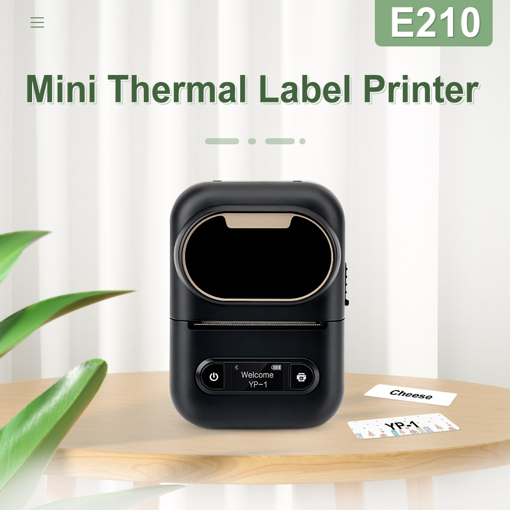 Mini Portable Thermal Label Printer E210 Label Maker Wireless Bluetooth ...