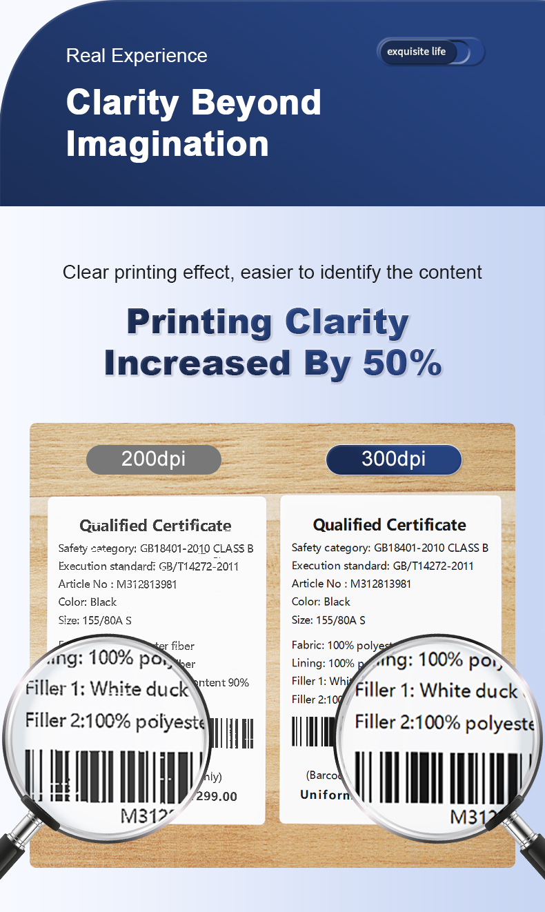 ‌CLABEL 230B Jewelry Label Printer - Portable Thermal Printer for Small ...