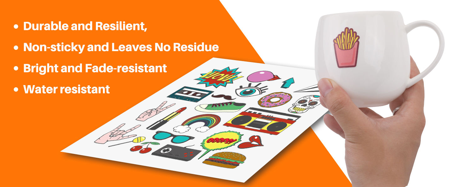 HTVRONT 20 pcs A4 Sublimation Vinyl Sticker (Used with Sublimation ...