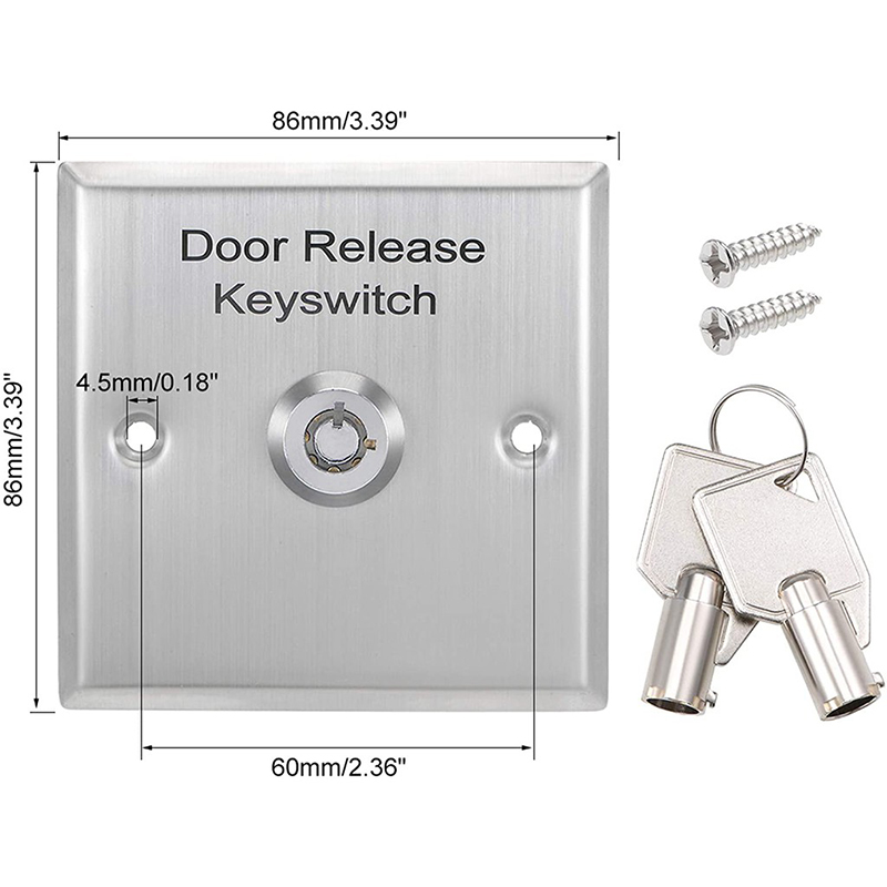 Key Lock Switch On Off Exit Switches Emergency Door Release SPST for ...
