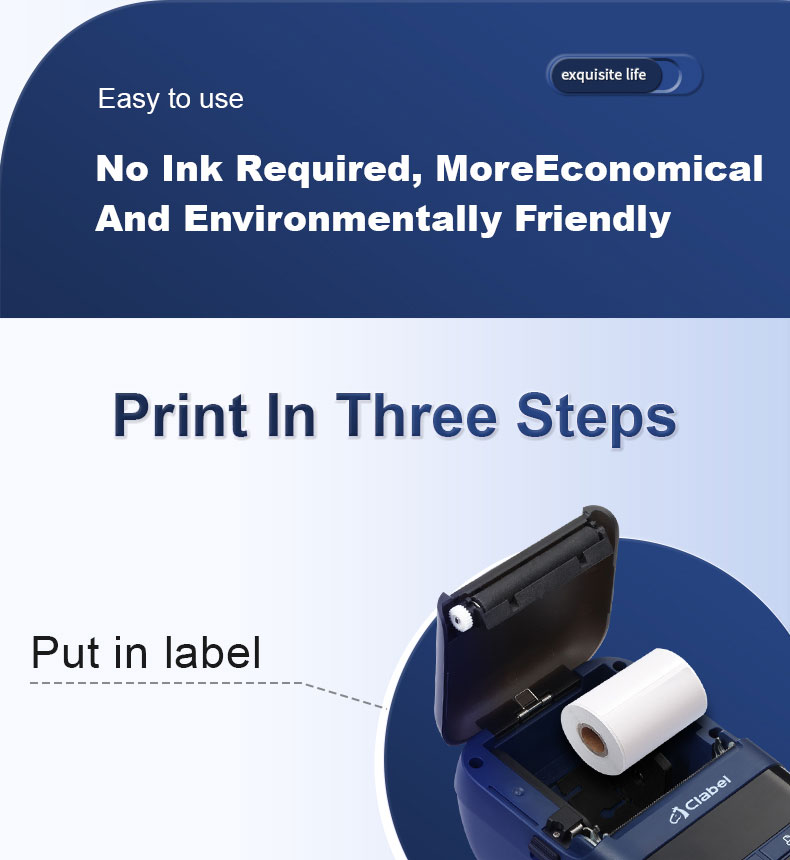 CLABEL 230B HD Label Printer 300DPI Label Maker Portable Bluetooth ...