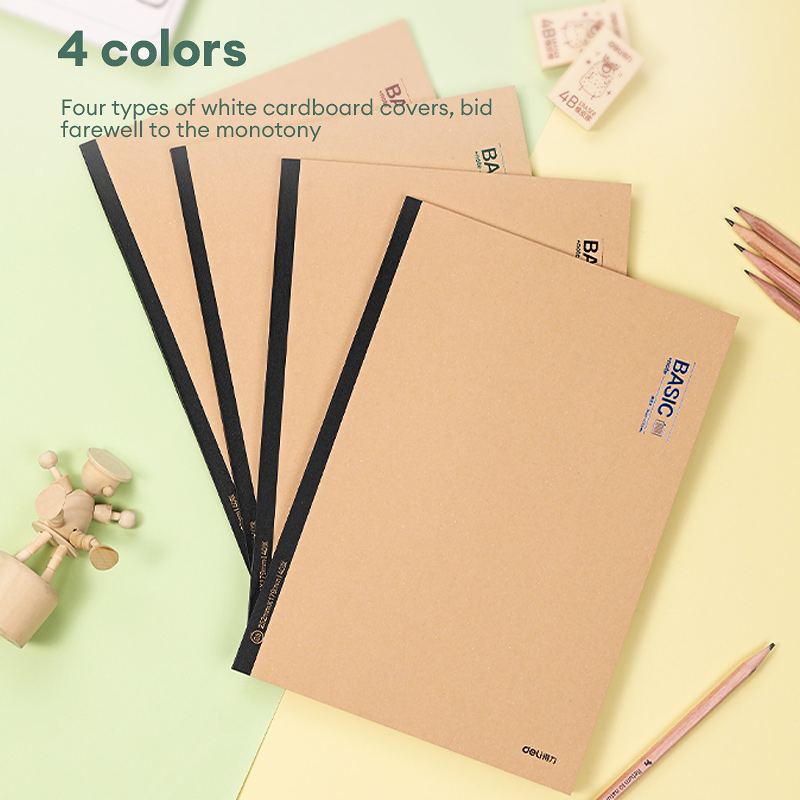 Deli B5 Wireless Binding Book Grid Book Writing Notebook | Shopee ...