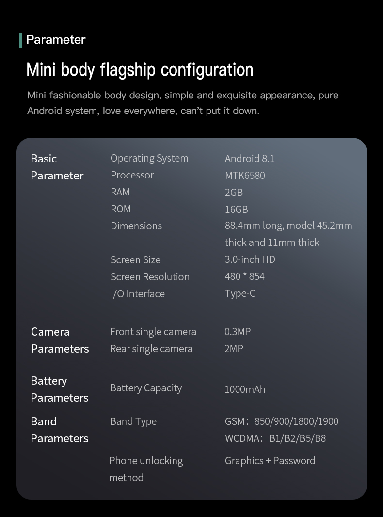 S23 Mini Smartphone Android 8.1, 3.0 inch Mini Cell Phone WIFI GOOGLE ...