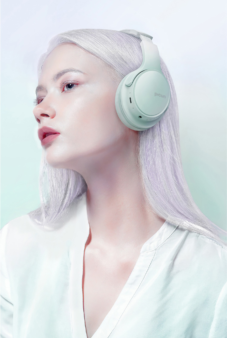 Picun Queen Wireless Headphone For Laptop Phone HIFI Stereo Over Ear ...