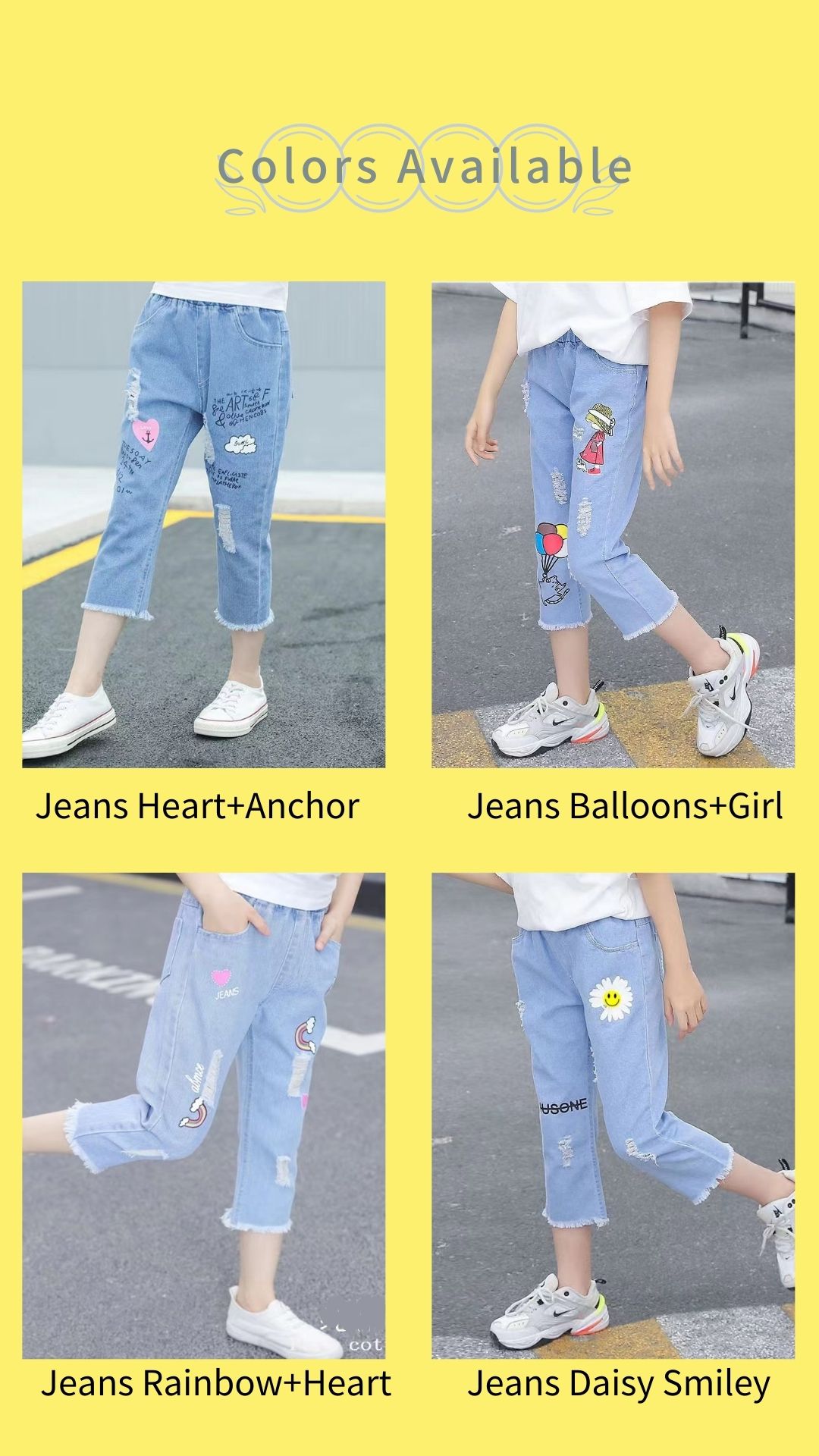 Soft Denim Cropped Jeans For Girls Fashion Jeggings High Quality Casual ...