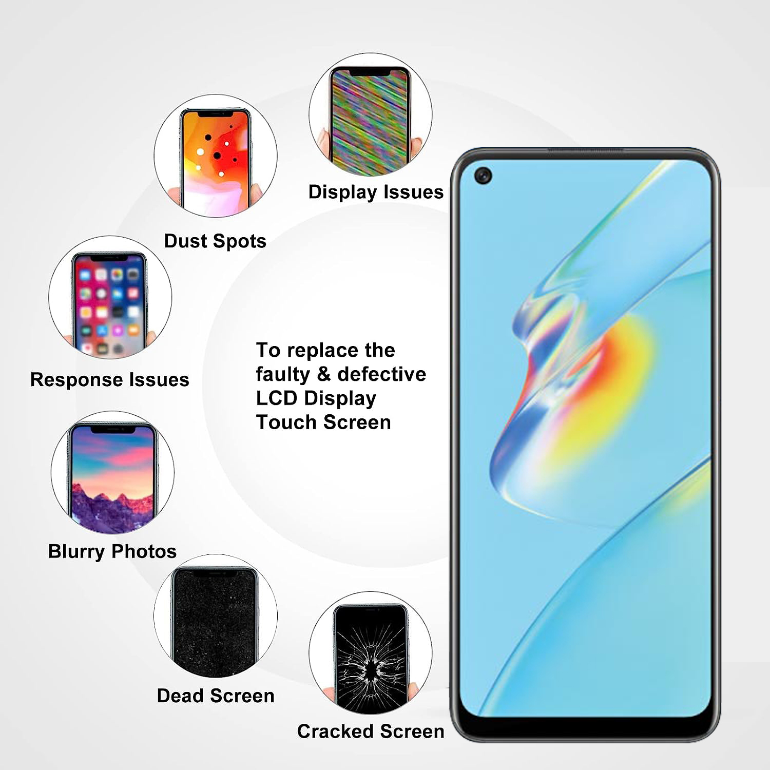 For Realme Narzo 50 RMX3286 LCD Display Touch Screen Glass Digitizer ...