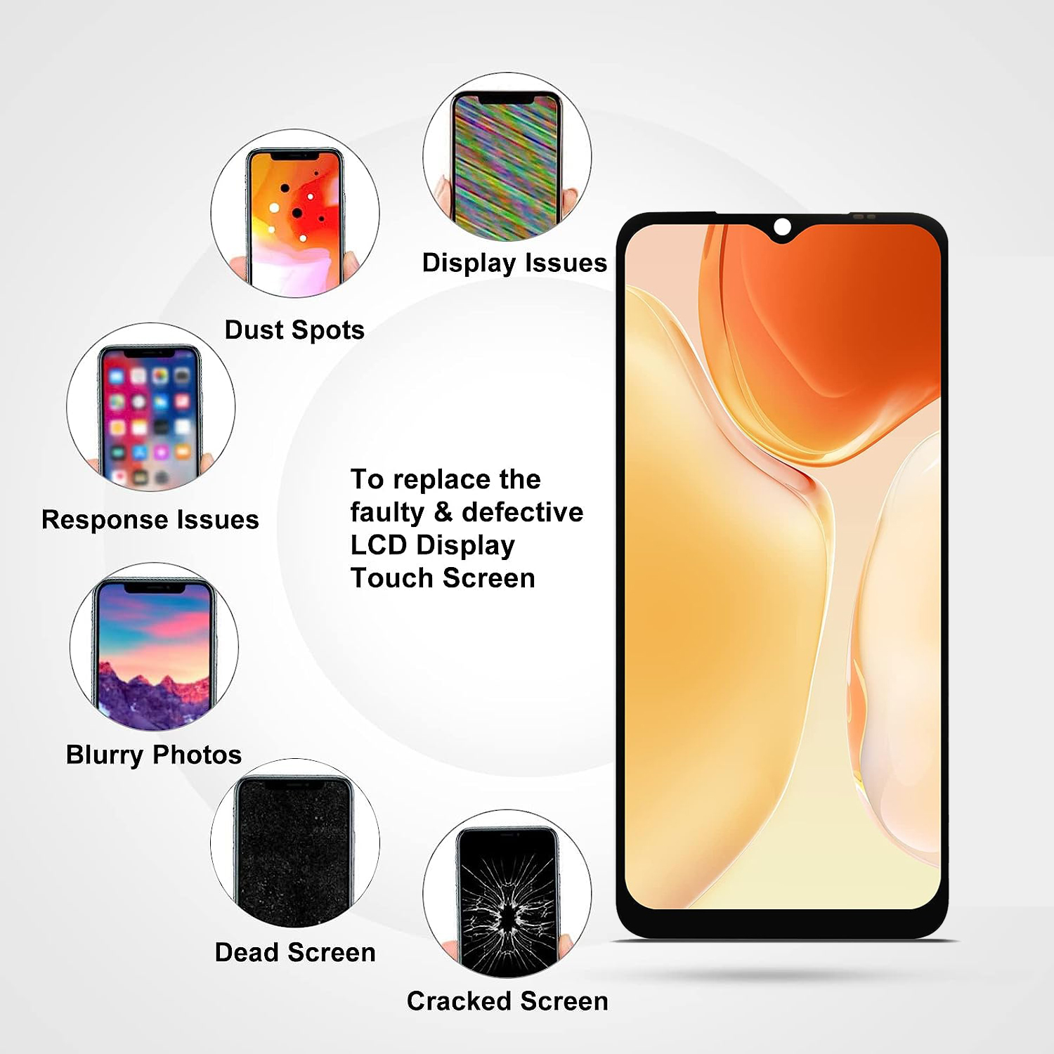 For Realme C53 C51 LCD Display Touch Screen Glass Digitizer Assembly ...