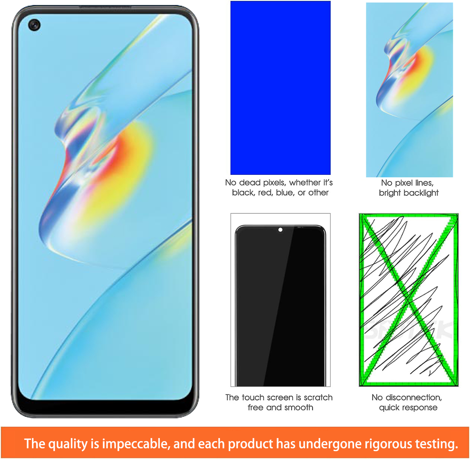 For Realme Narzo 50 RMX3286 LCD Display Touch Screen Glass Digitizer ...