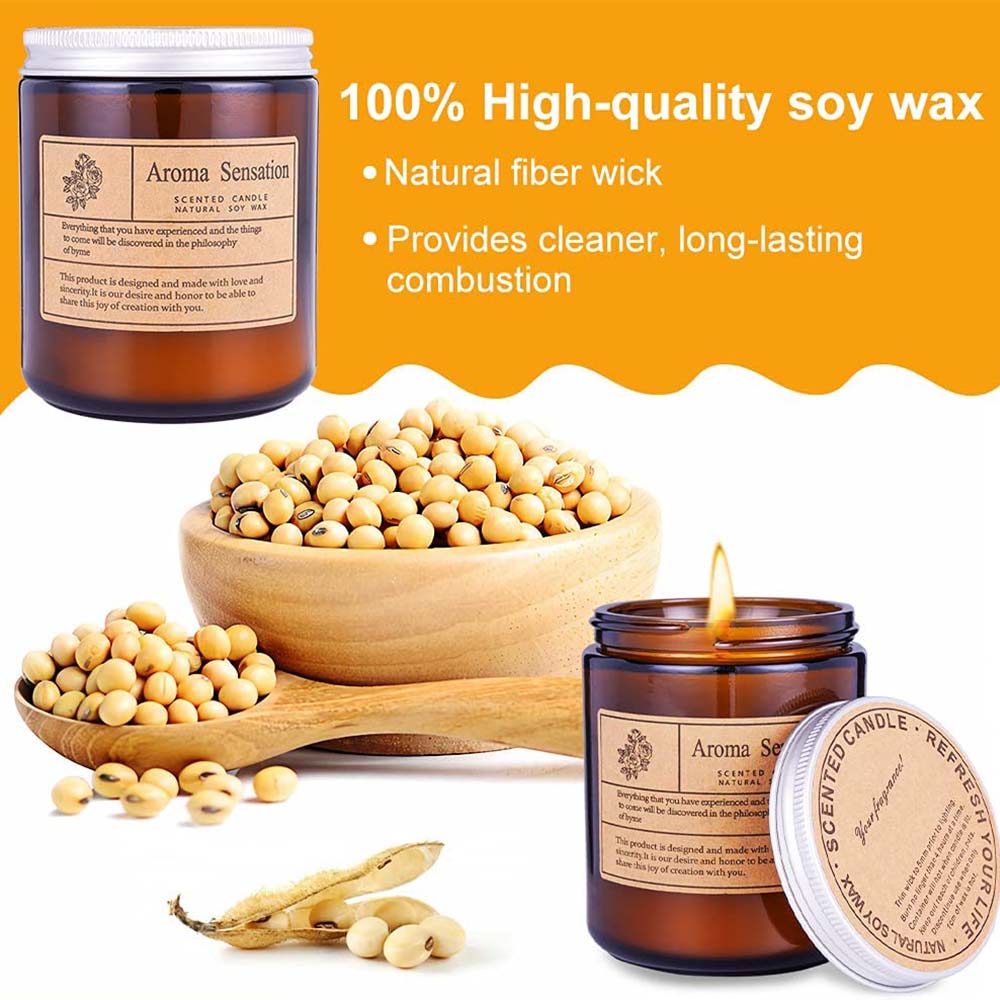 Scented Candle Smokeless Romantic Soy Scented 100g Scented Candles ...