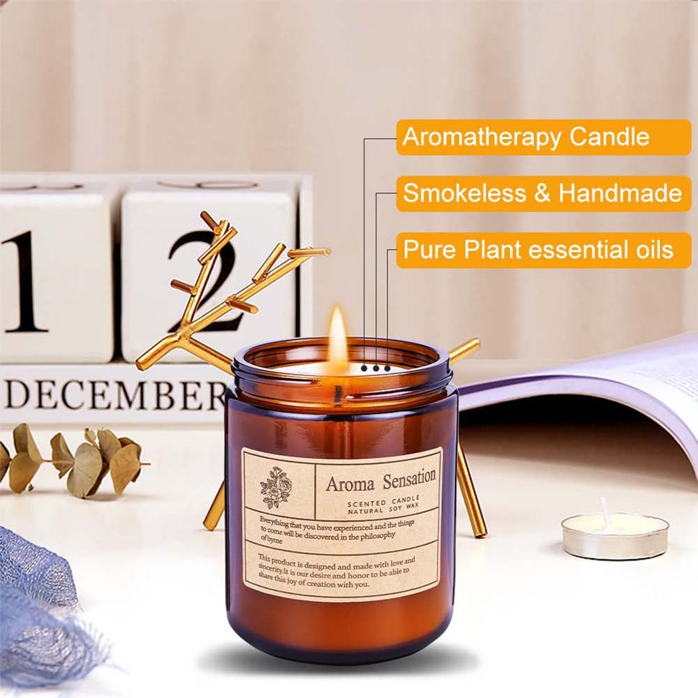Scented Candle Smokeless Romantic Soy Scented 100g Scented Candles ...
