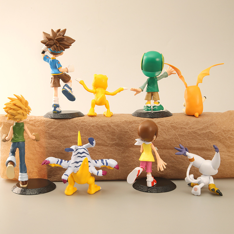 2Pcs/Set Anime Digimon Adventure Figure Yagami Taich Agumon Ishida ...