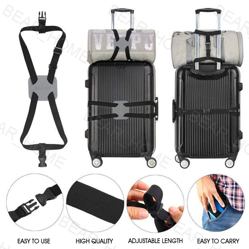 Two Ways Cross Packing Belt Travel Adjustable Luggage Belt Fixed Belt ...