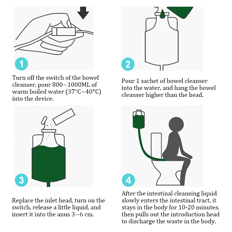 1000ML Disposable intestinal flushing bag household disposable enema ...