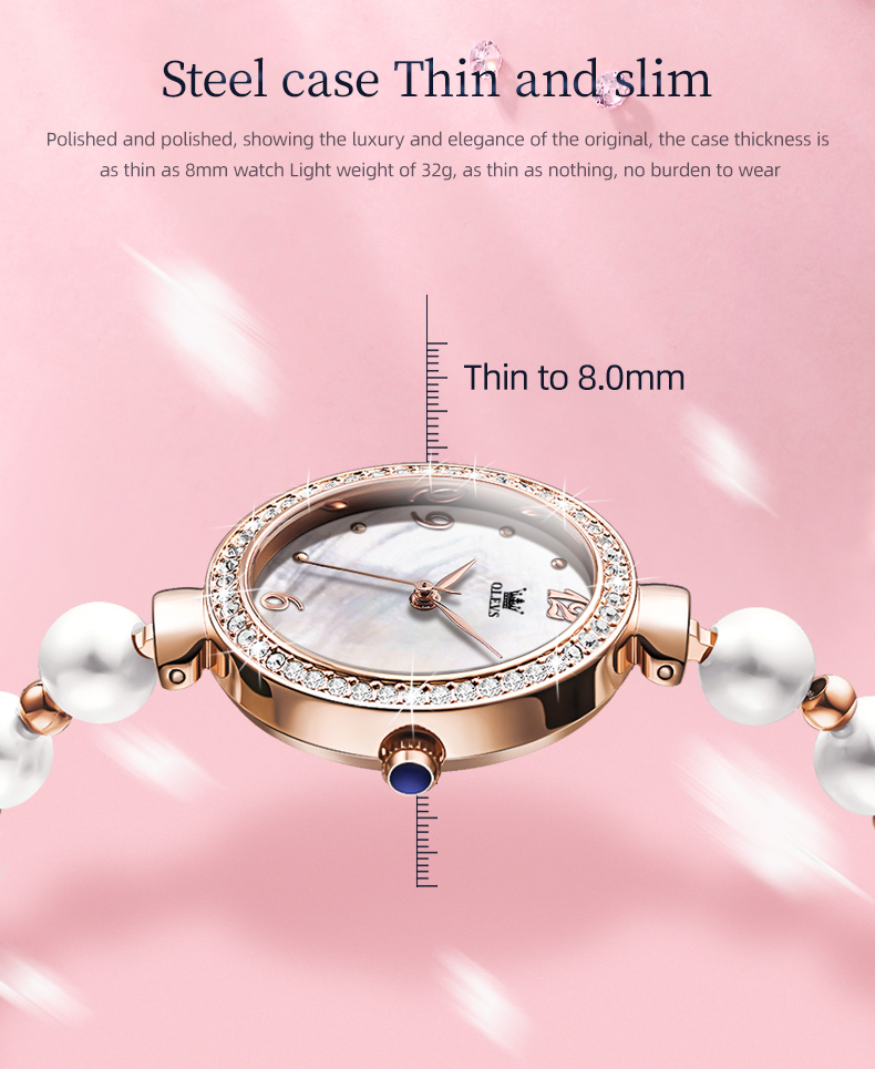 OLEVS Watch For Women Relo Waterproof Original Quartz Stainless Steel ...