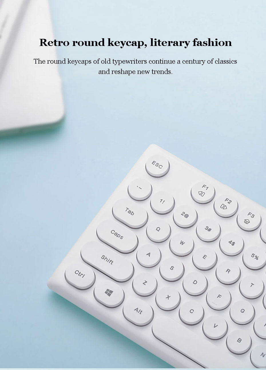 RAPOO X260/X260S Slim Wireless Keyboard and Mouse Set with Round ...