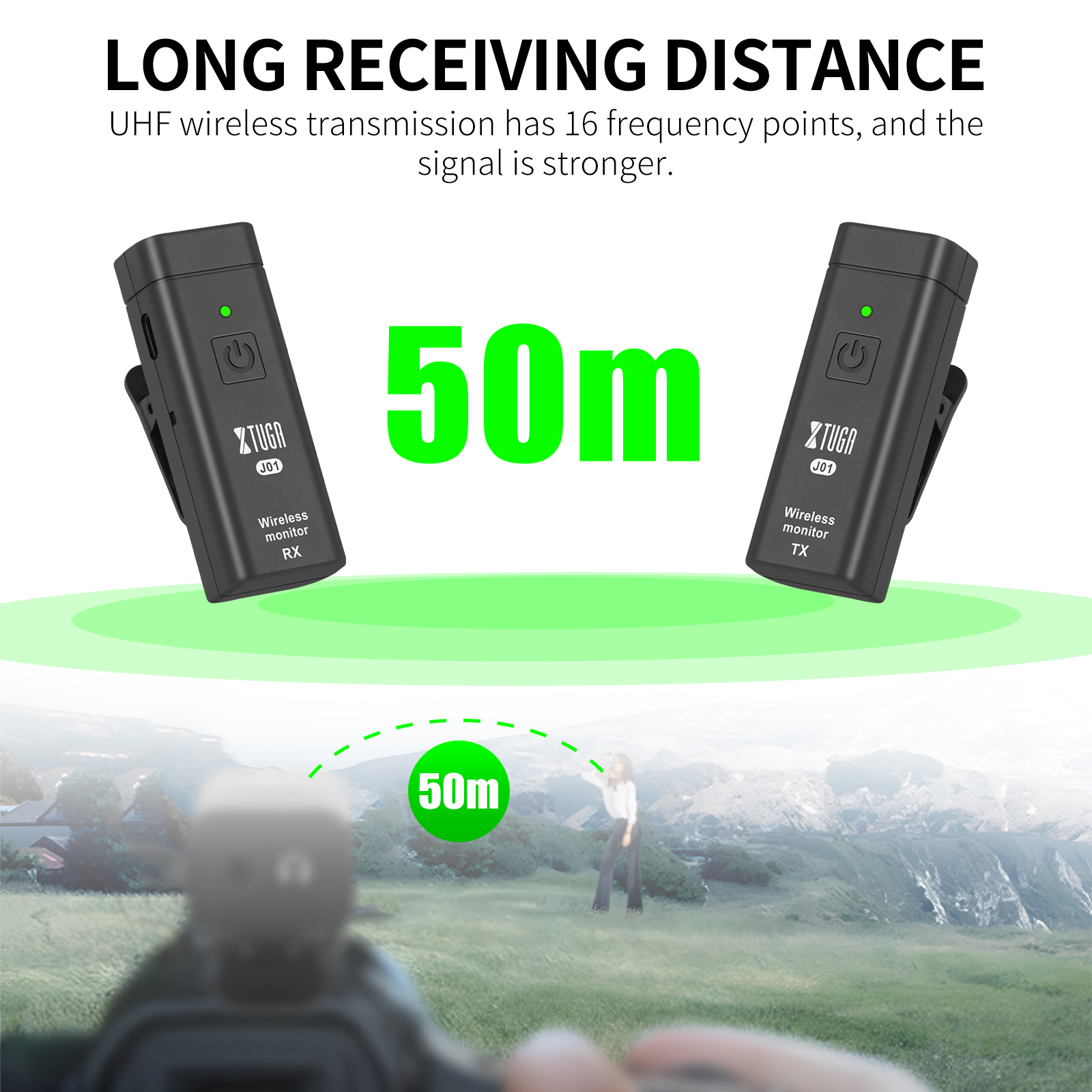 XTUGA J01 Wireless Monitor In Ear System Music Monitoring Playback ...