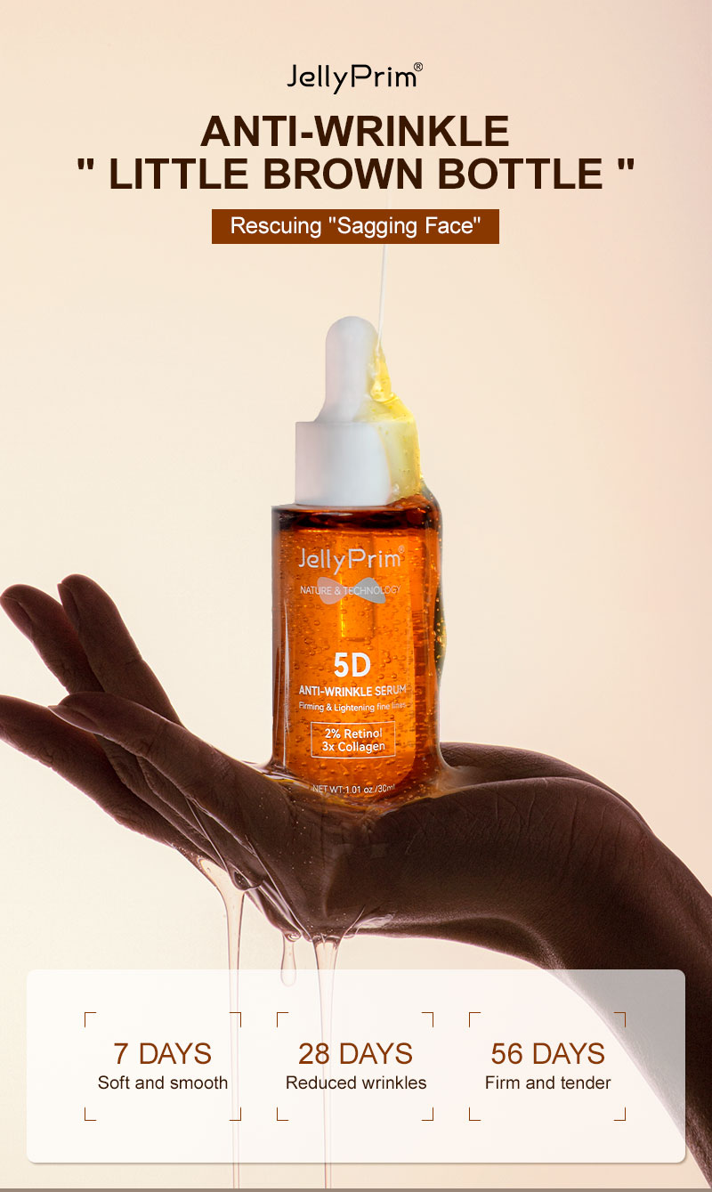 JellyPrim 5D Anti-Wrinkle Serum 2% Retinol 3X Collagen Lightening Fine ...