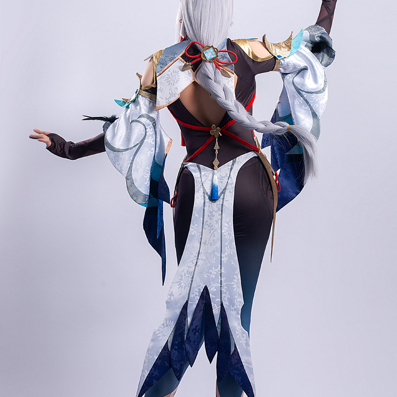 Shenhe Cosplay Game Genshin Impact Costume Shenhe Jumpsuit Wig Shen He ...