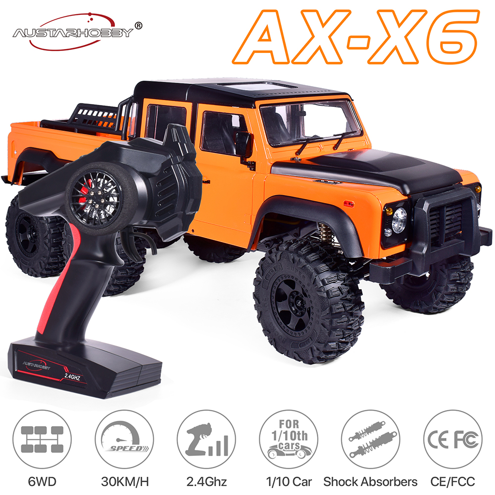 Austar AX-X6 1 10 Scale RC Car RC Rock Crawler 6x6 1/10 Scale 30KM/H 2 ...