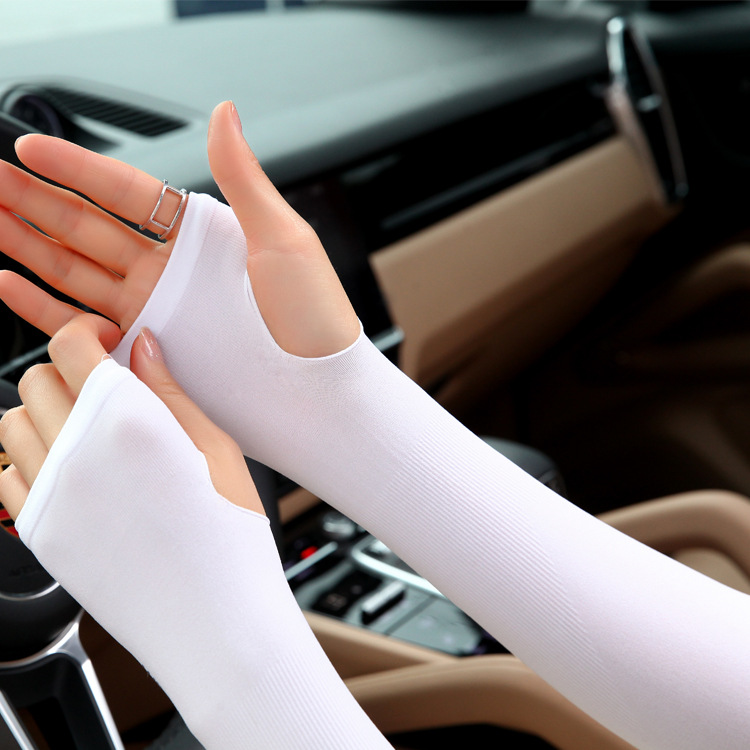 Arm Sleeve UV Protection Sleeves Ice Silk Hand Sock Sunscreen Long ...