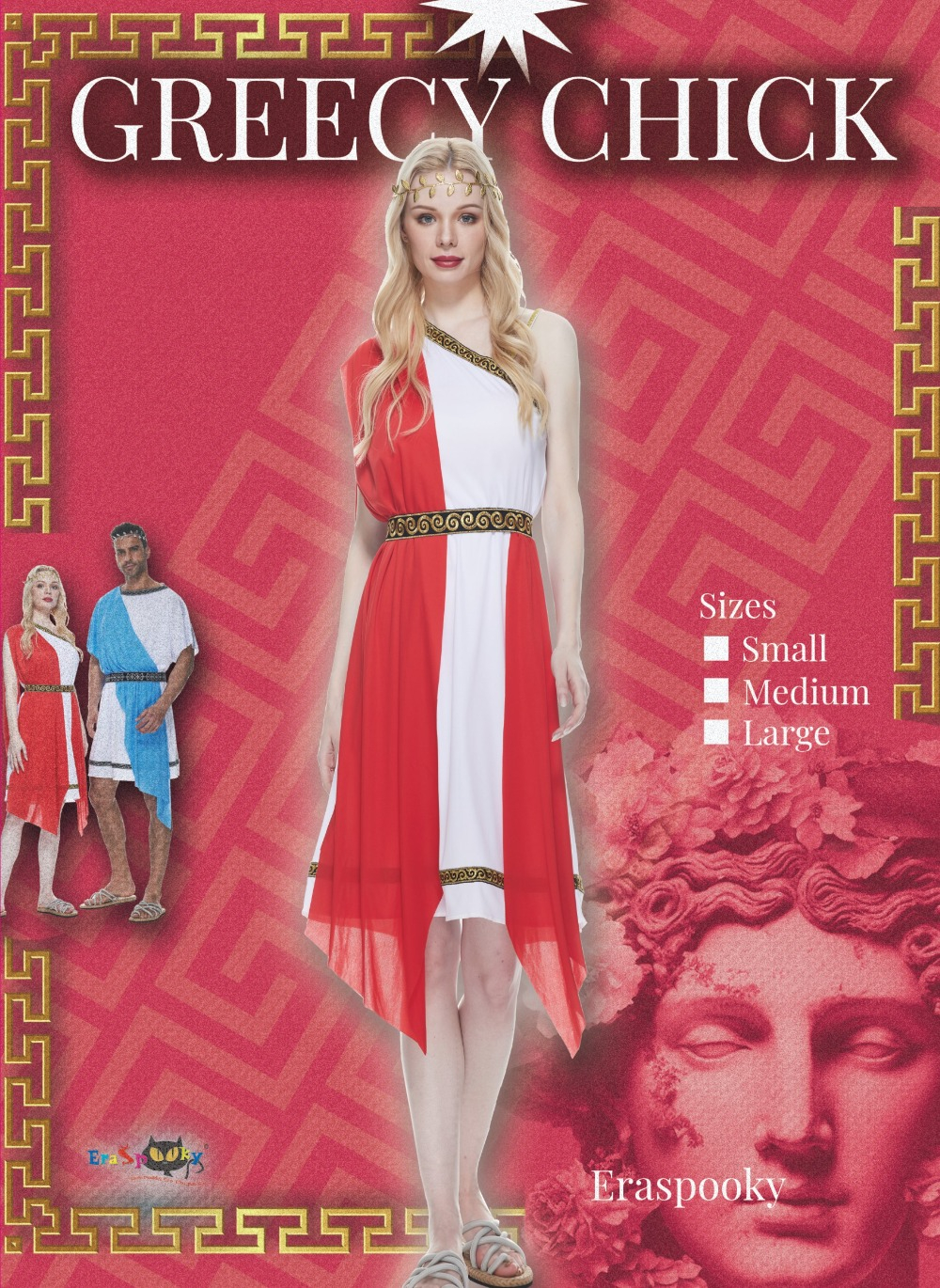 COD Men Blue Toga Greek God Costume Couples Halloween Party Game ...