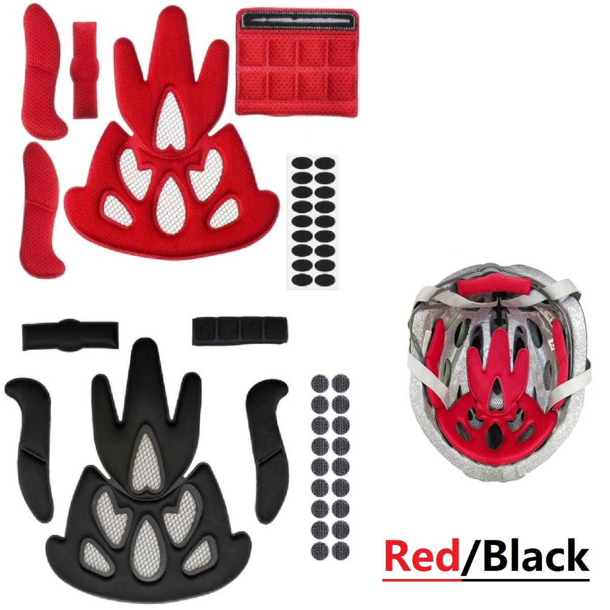 Bicycle Helmet Padding Kit, Motorcycle Bicycle Helmet Replacement Foam ...