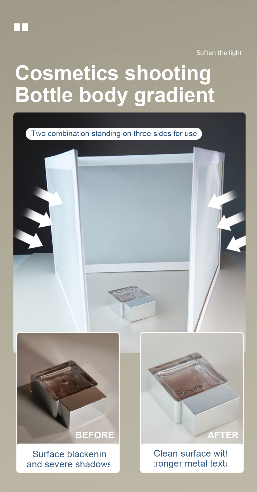 Selens Photography Props Softbox Foldable Soft Light Diffuser Desktop ...
