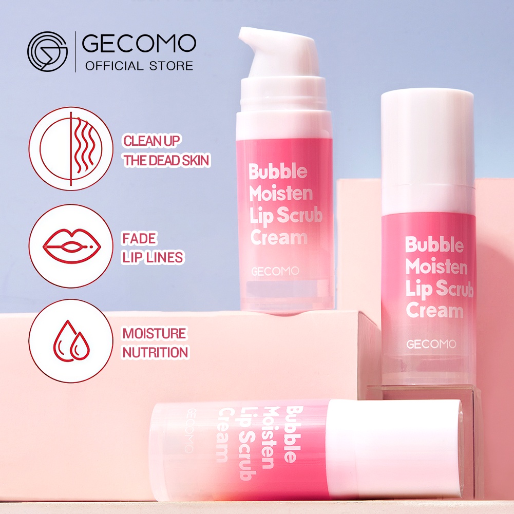 Gecomo Bubble Lip Scrub Remove Dead Skin Lip Exfoliating Lip Care 12ml