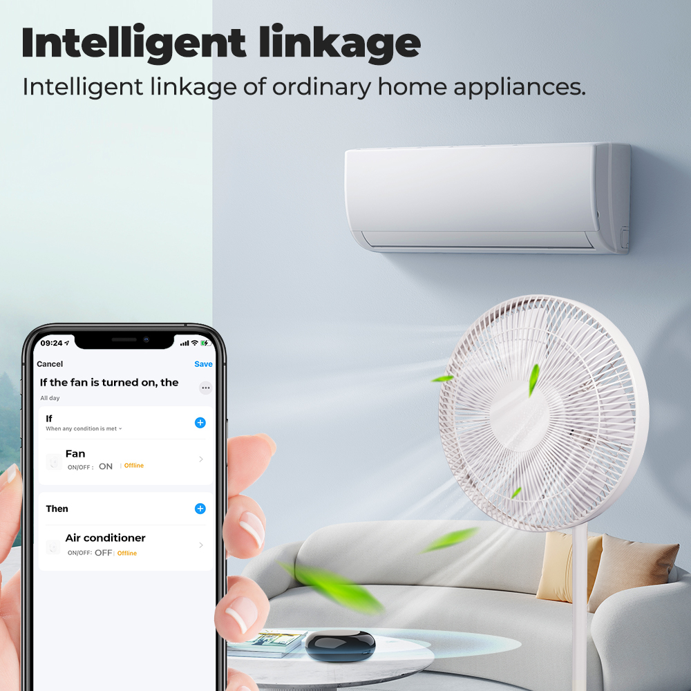 ROVF Wi-Fi Smart IR Universal Remote Control S09/S08 for Tv Aircon ...