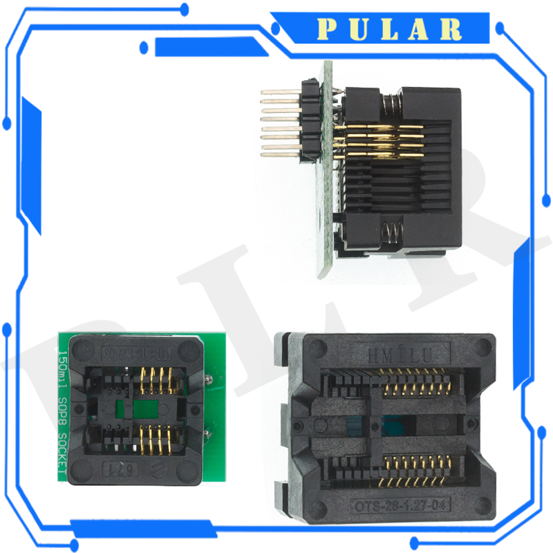 Sop16 To Dip8 Wide Body Seat Wide 150mil 200mil 208mil 300mil Programmer Sop8 Adapter Socket For