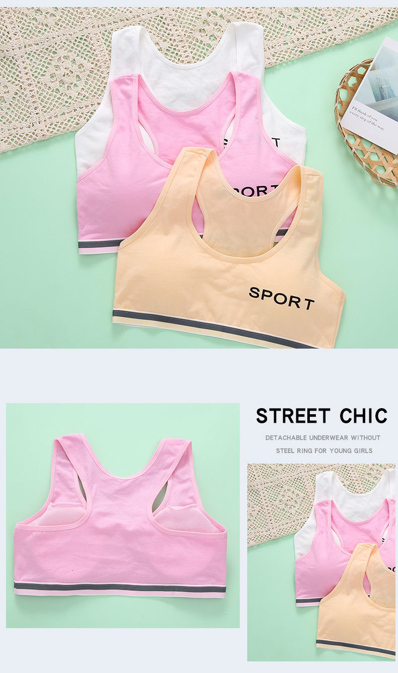 MOMO Kids Bra Girls Training Bras Baby Underwear Solid Color Anti ...