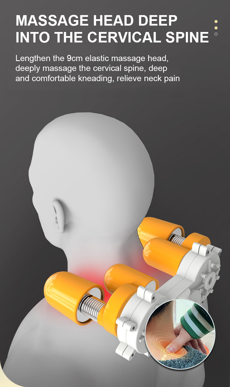 Jinkairui Back Massager Neck Massager Open Back Kneading Heating with ...