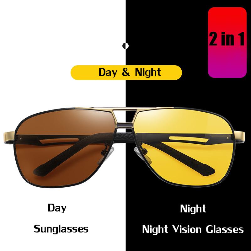 Polarized Photochromic Night Vision Sunglasses Outdoor Protective ...