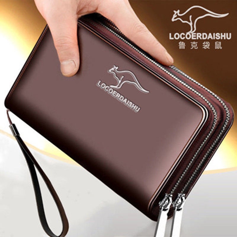 A.T.A Luke Kangaroo Men's Wallet Long Handbag Mobile Phone Bag Card ...