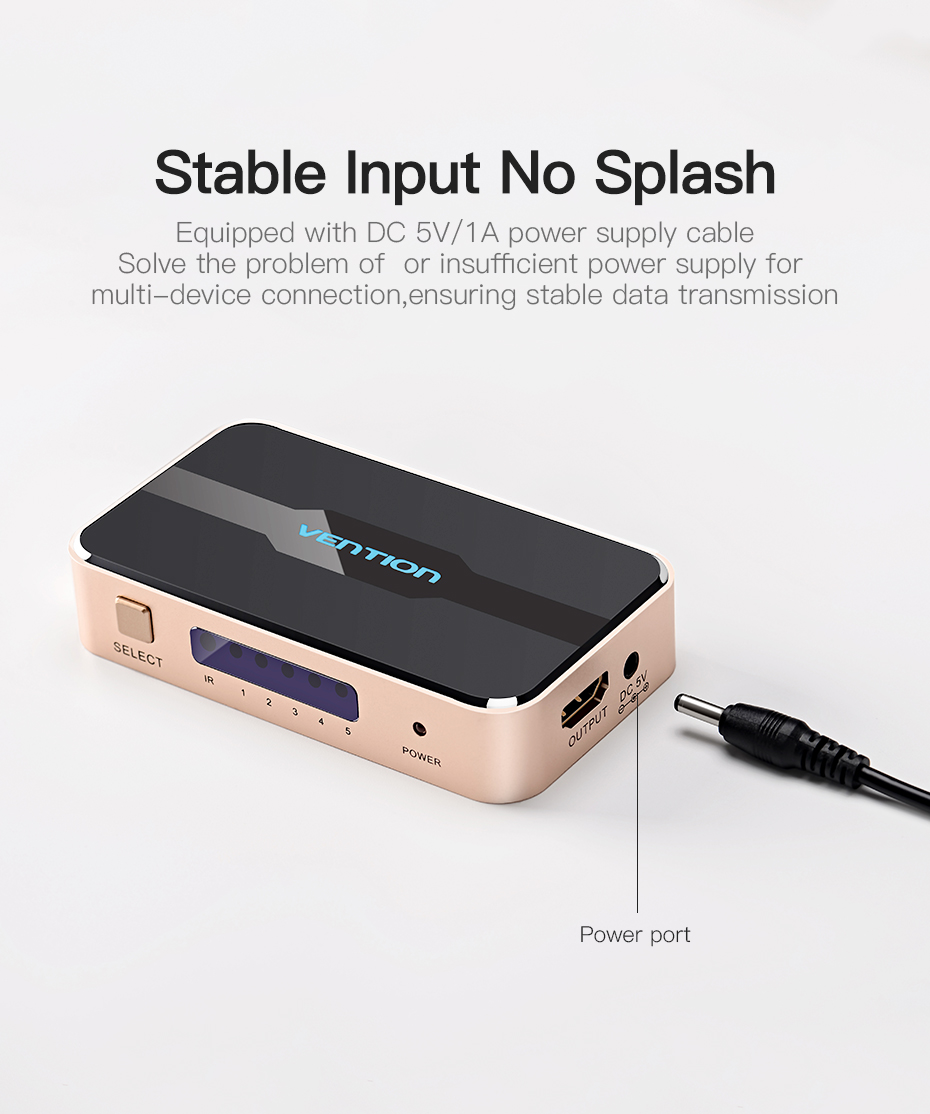 Vention HDMI Switcher 5 In 1 Out 4K*2K 3D HD HDMI Splitter | Shopee ...