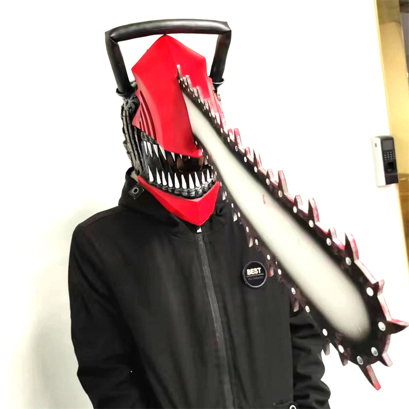 Chainsaw Mask Denji Cosplay Saws Hand Headgear Pochita Anime Chainsaw ...