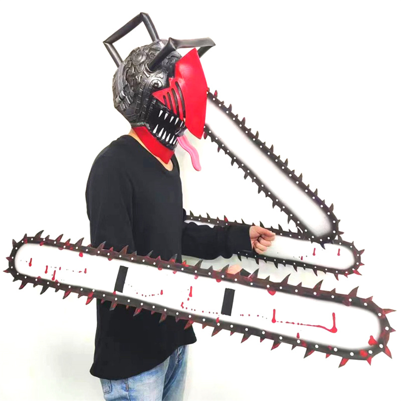 Chainsaw Mask Denji Cosplay Saws Hand Headgear Pochita Anime Chainsaw ...