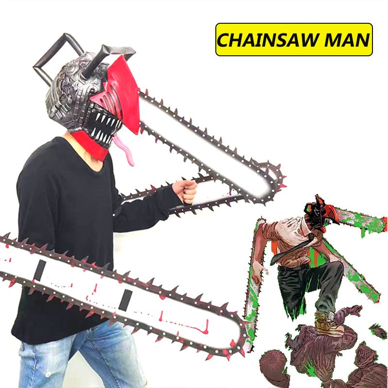 Chainsaw Mask Denji Cosplay Saws Hand Headgear Pochita Anime Chainsaw ...