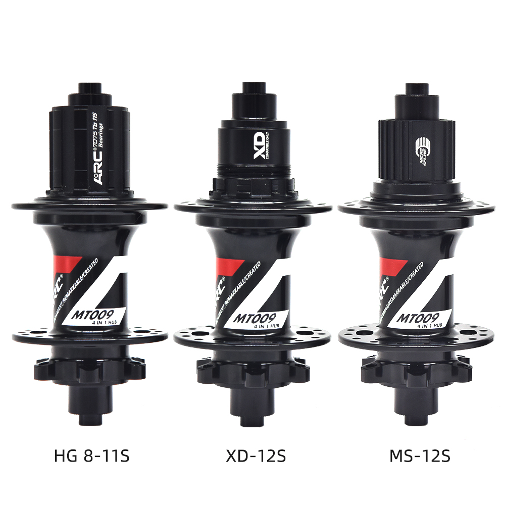 ARC MT009 4 IN 1 Hub 6 Pawls 32Holes MTB Hubs 8-12 Speed Front and Rear ...