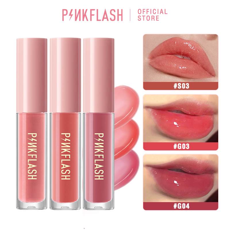 Pinkflash 3pcs Lip Gloss Set Moisturizing Shine Shimmer Lipstick ...
