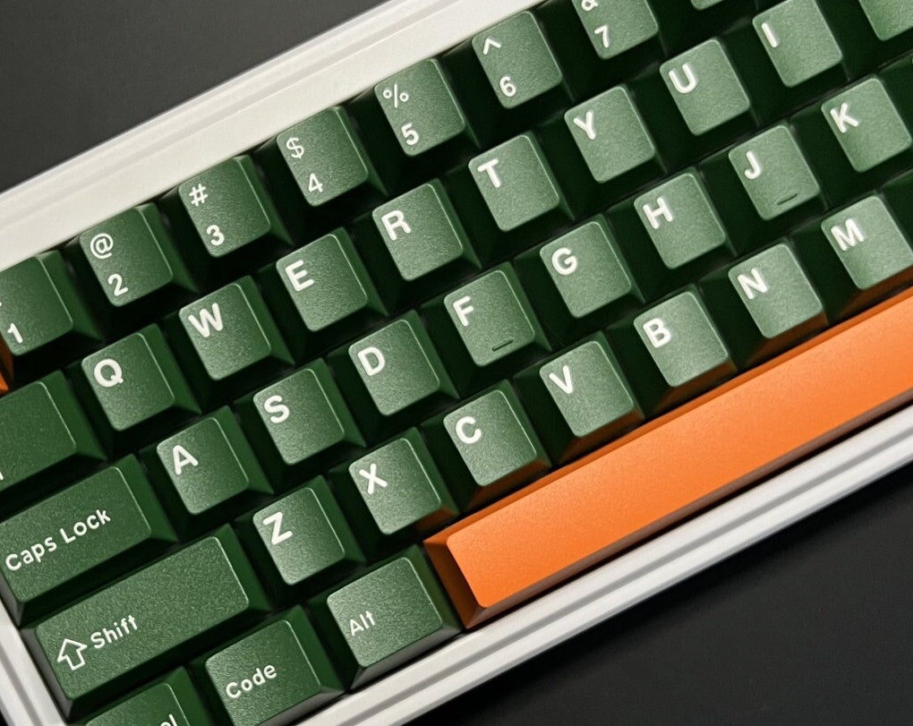 YONGQIU GMK Nuke Data Green Keycaps 160key ABS Doubleshot Cherry ...