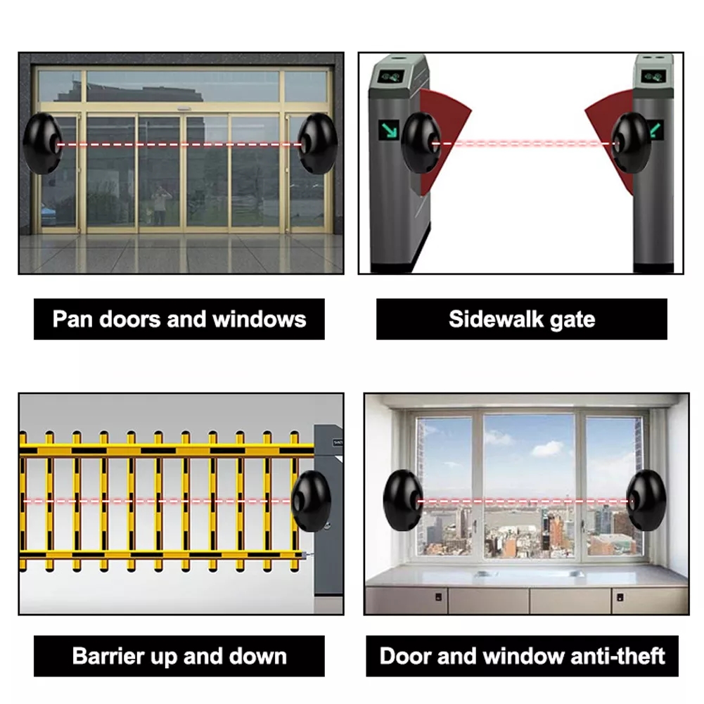 DC12V Infrared Photocell Beam Sensor Automatic Gate Door Garage Shutter ...