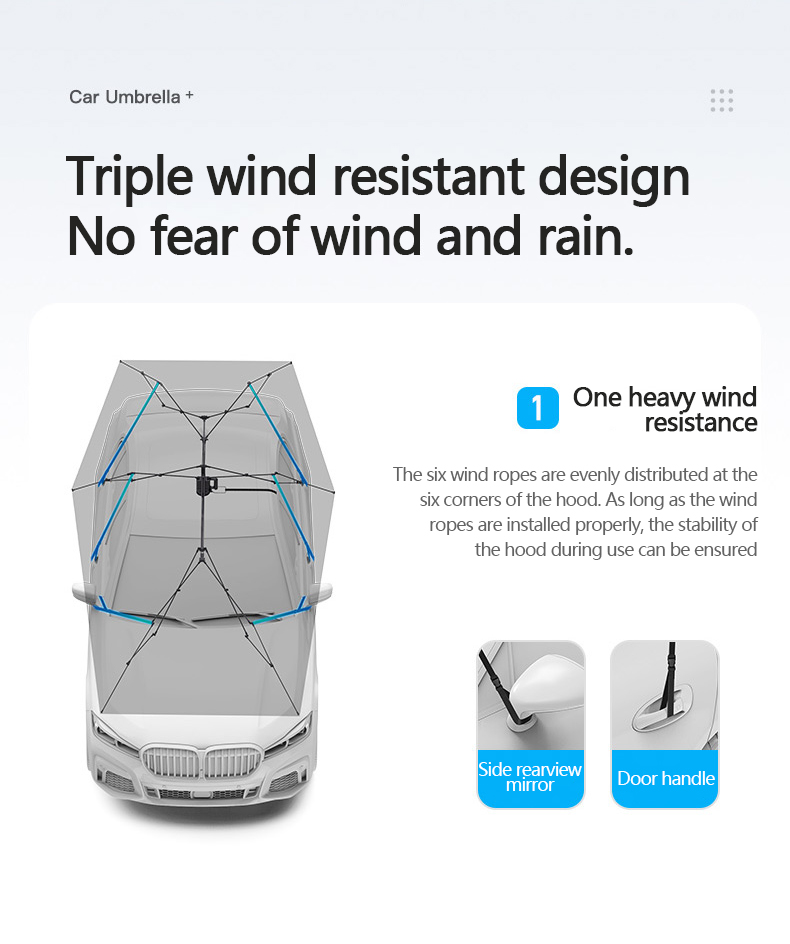4.2M Semi-Auto Car Sun Shade Umbrella Tent Detachable Multifunctional ...